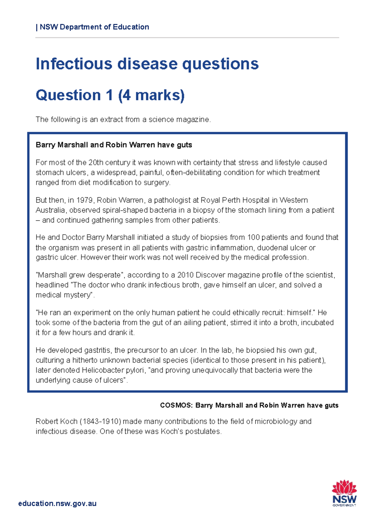 NSW Biology Module 7: Infectious Disease Study Notes - Studocu