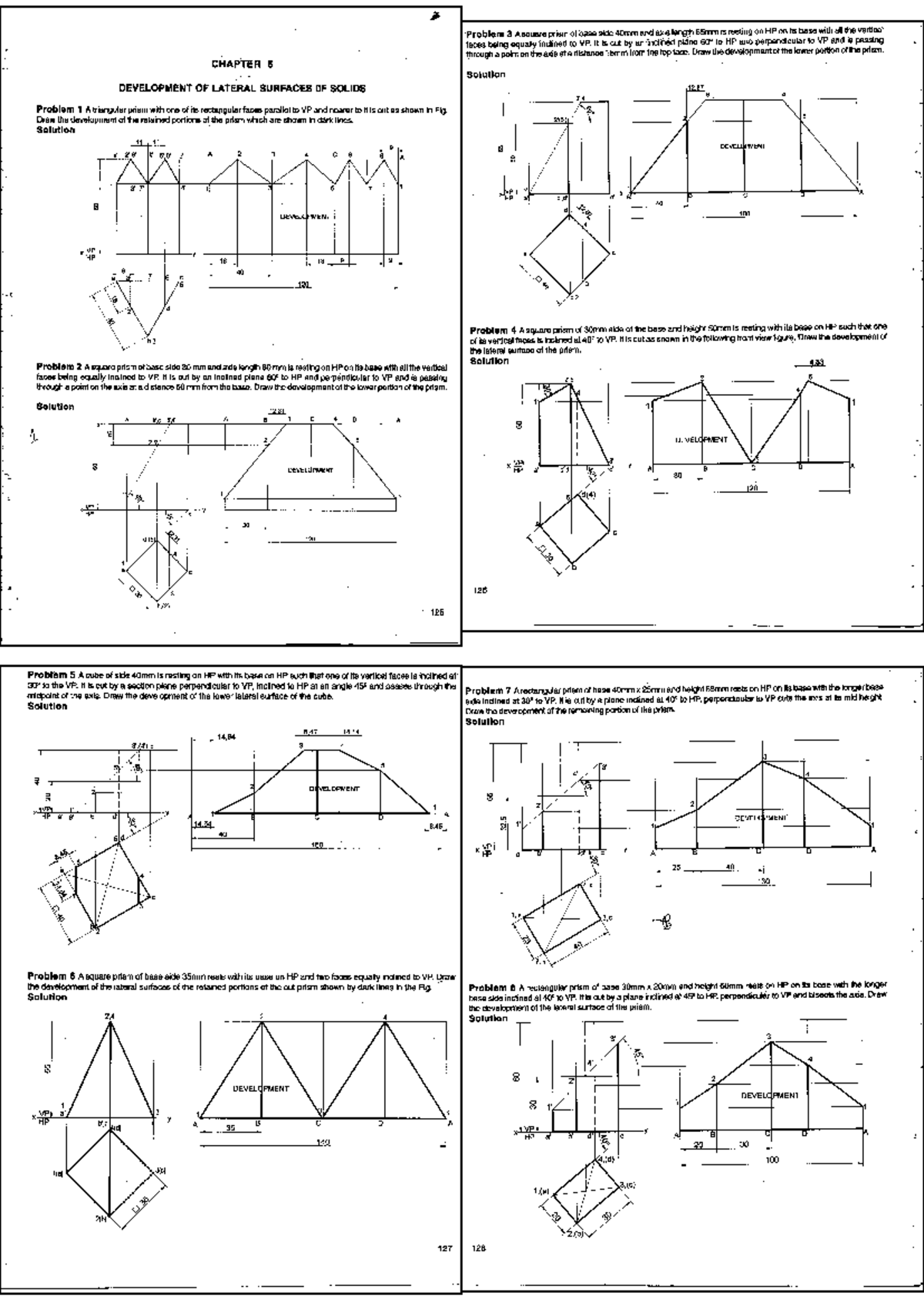 VTU CAD Chapter 06: Development of Lateral Surfaces of Prisms and ...