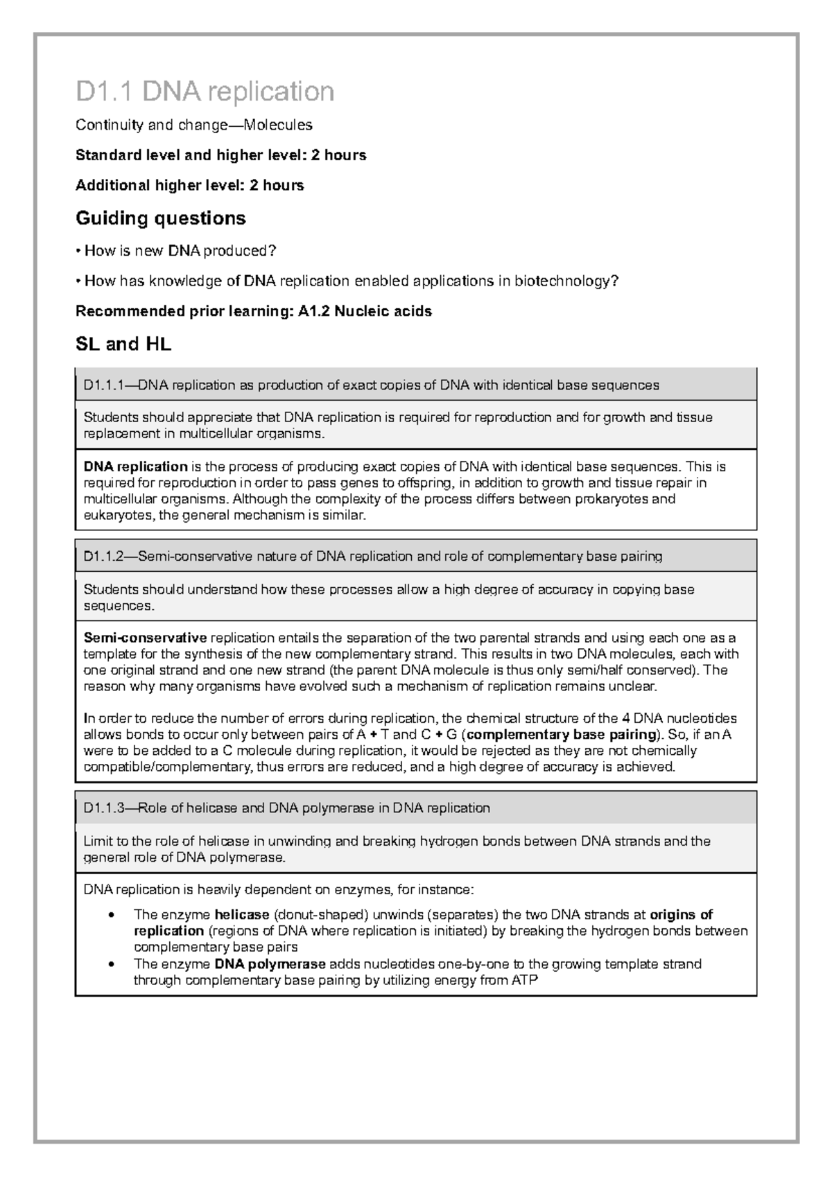 DNA Replication: Mechanisms and Applications in Bio 101 - Studocu