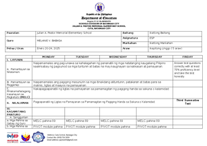 Q3 Agham WEEK 7 - lesson plan - Paaralan Julian A. Pastor Memorial ...