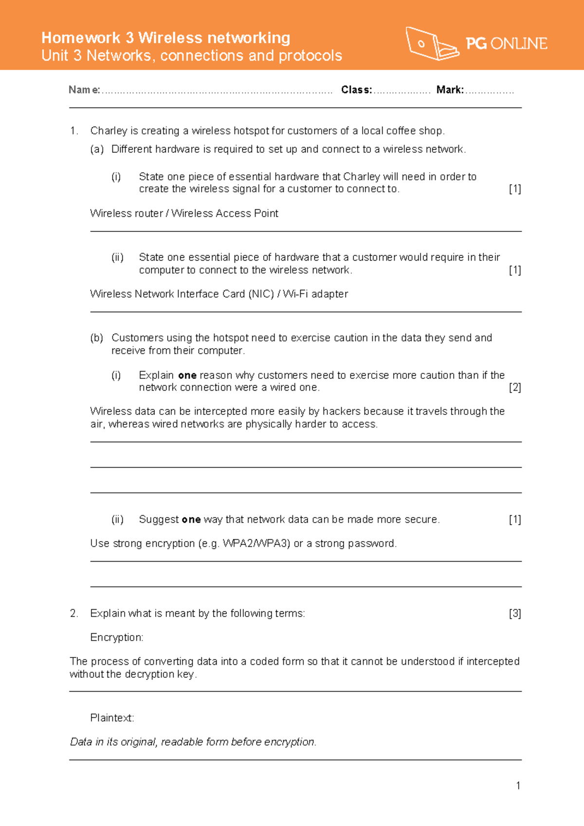 T3 Homework 3 - Wireless Networking: Networks & Security Insights - Studocu