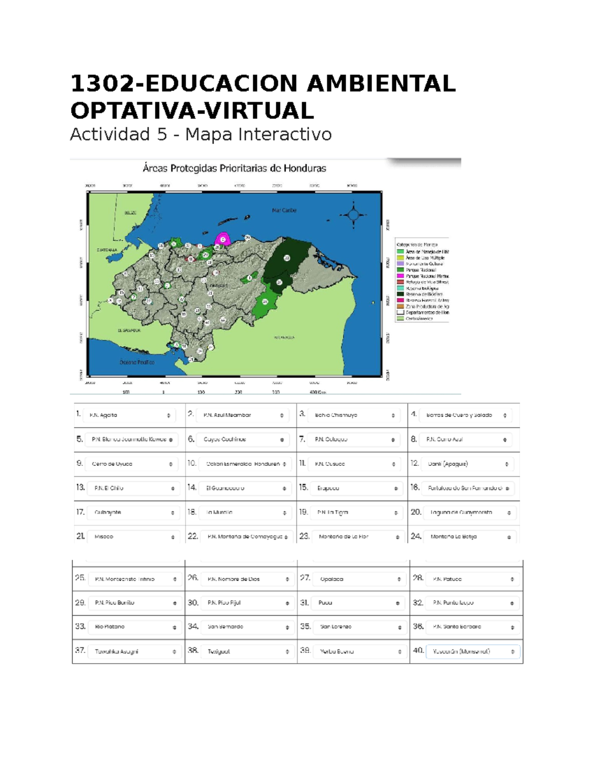 Unidad 3 - Actividad 5 - Mapa Interactivo de Áreas Protegidas en ...