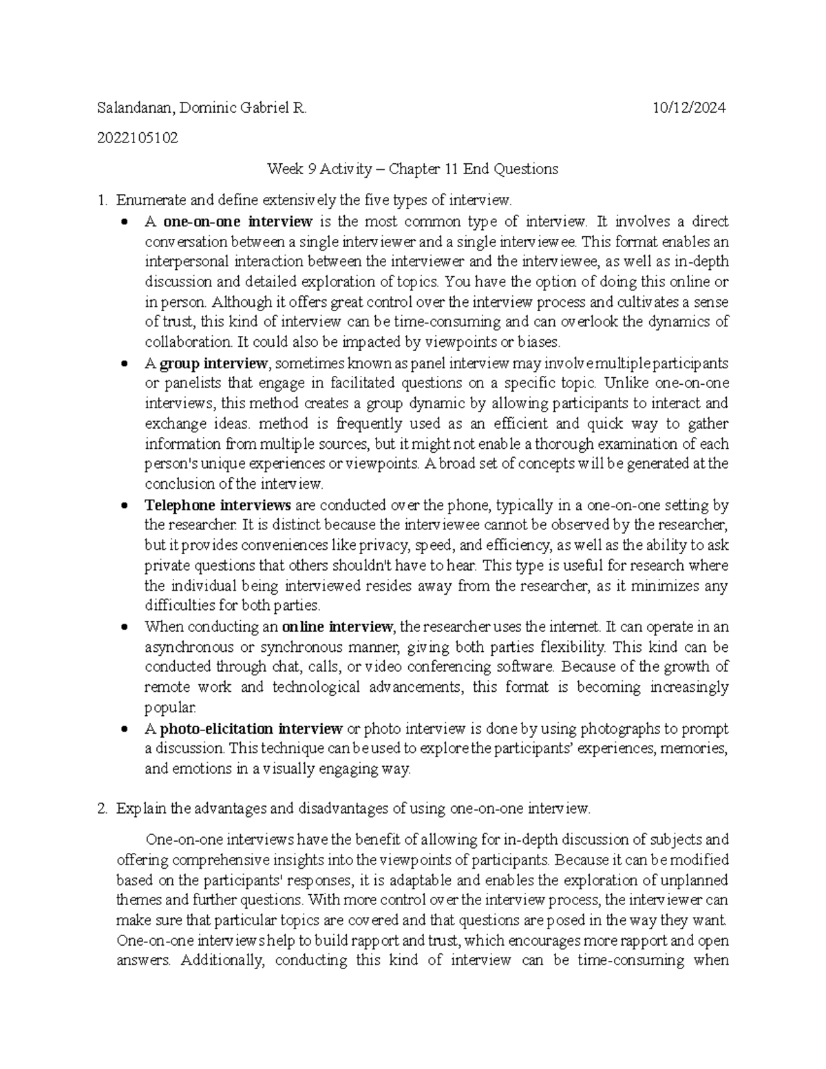34.Salandanan Dominic Gabriel - Week 9 Activity: Interview Types & Data ...