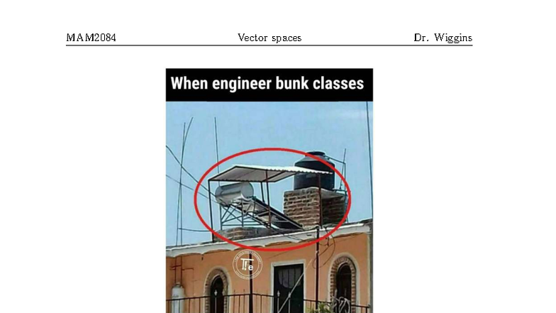 MAM2084 Lesson 1: Introduction to Vector Spaces and Tutorials - Studocu