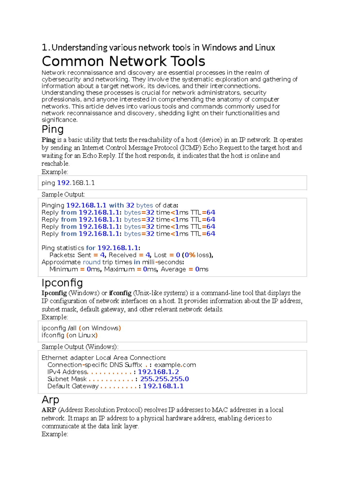 **Network LAB: Essential Tools for Network Analysis in Windows & Linux ...