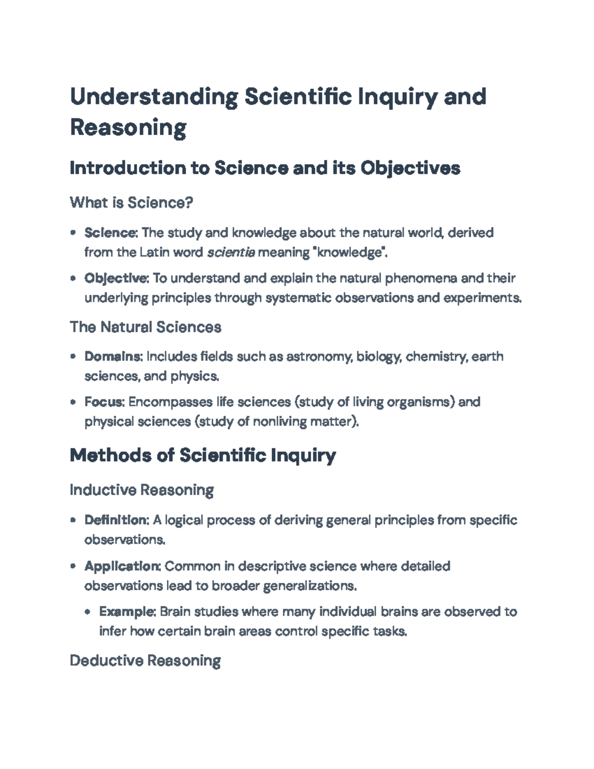 Understanding Scientific Inquiry and Reasoning: A Comprehensive ...