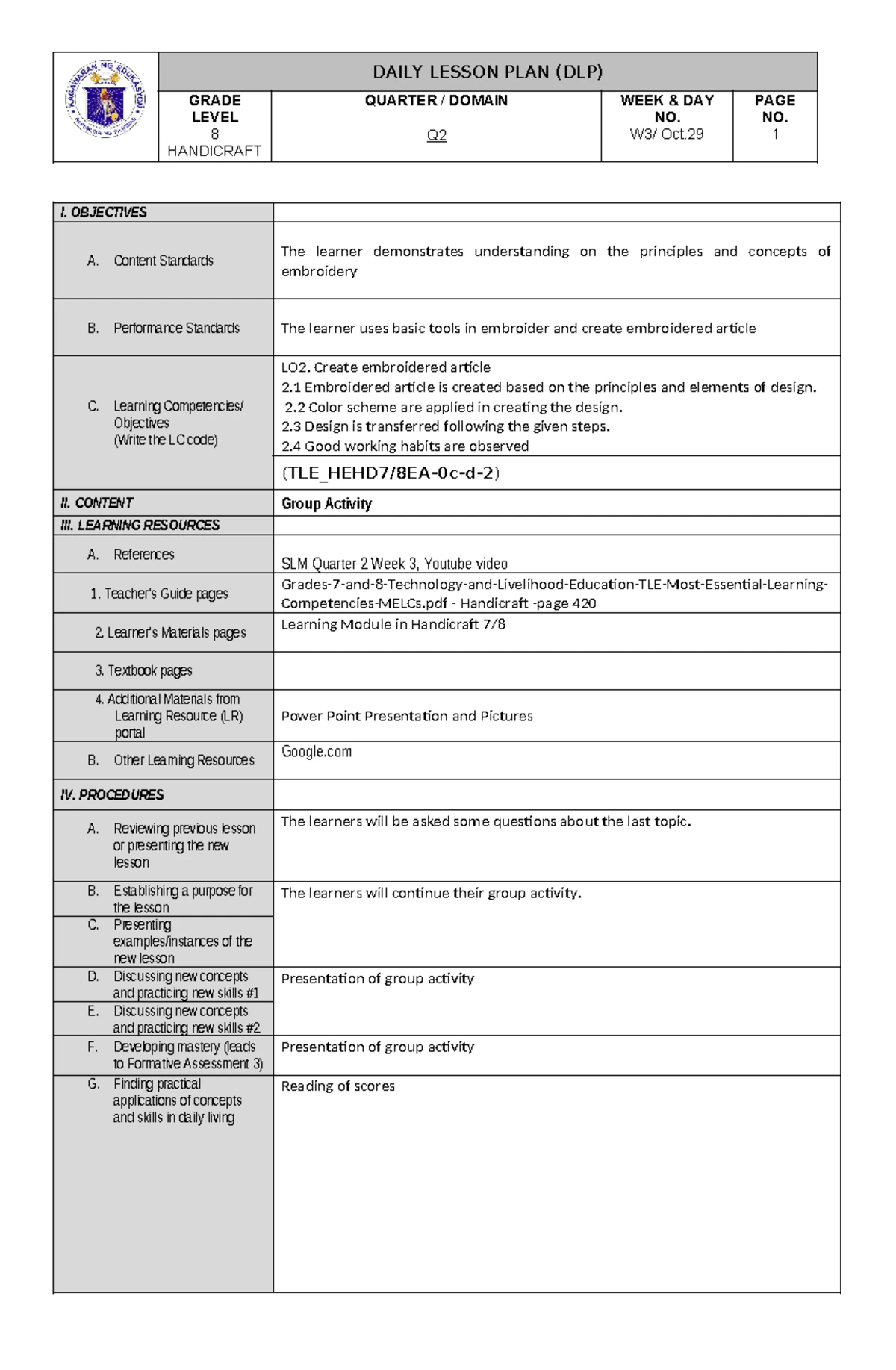Detailed Lesson Plan: Equivalent Fractions for BEED-2 AS - Studocu