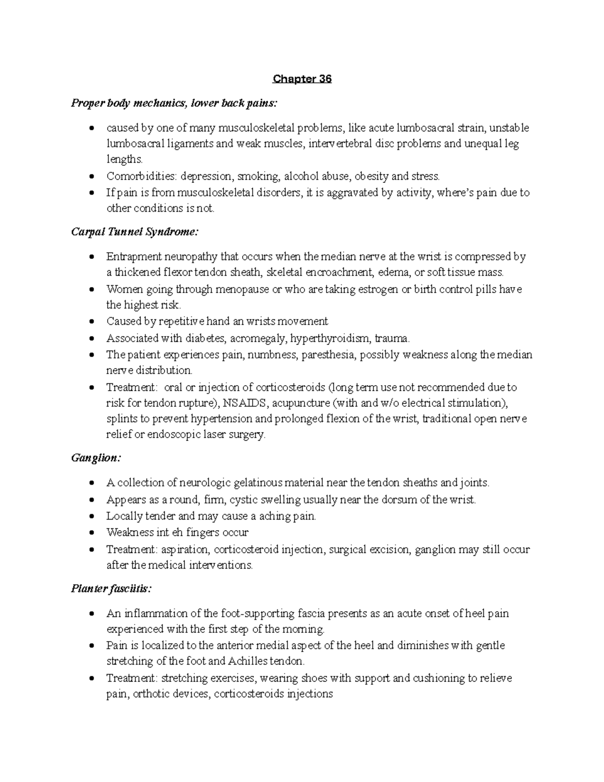 Chapter 36 med surg - prep u study guide - Chapter 36 Proper body ...