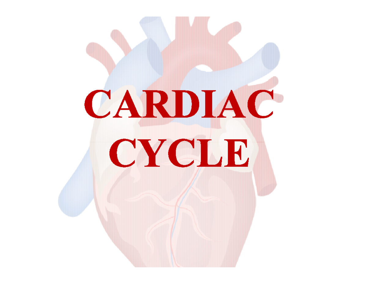 Cardiac Cycle Overview: Mechanical Events of Heart Function - Studocu