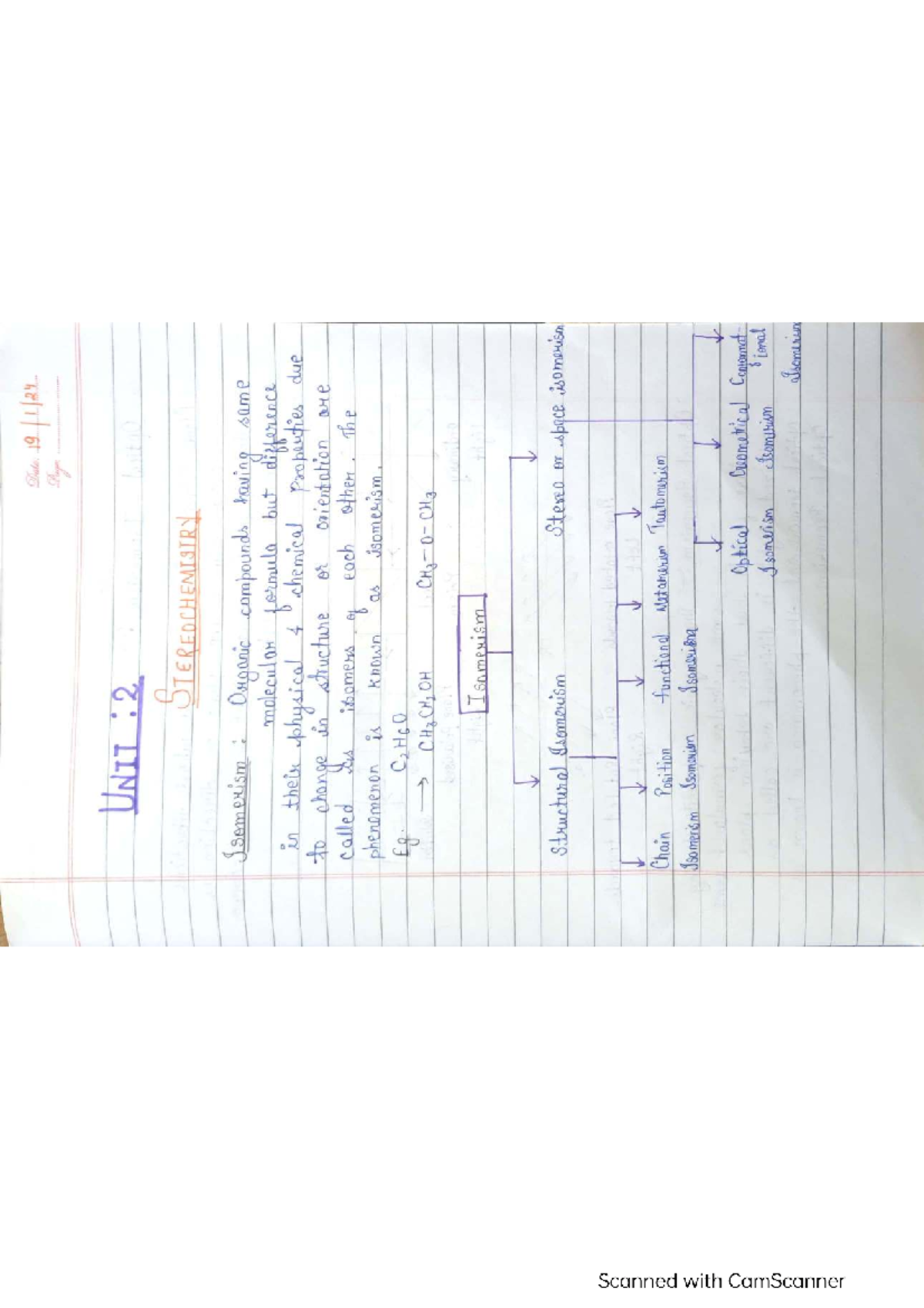 Unit 2: Stereochemistry and Spectroscopic Techniques in Organic ...