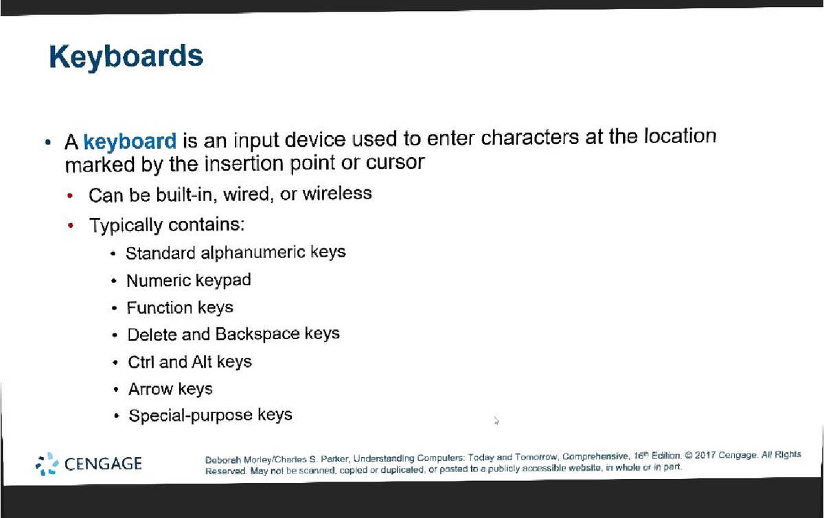 CHAP 2 - Introduction to Computing: Keyboards and Input Devices - Studocu