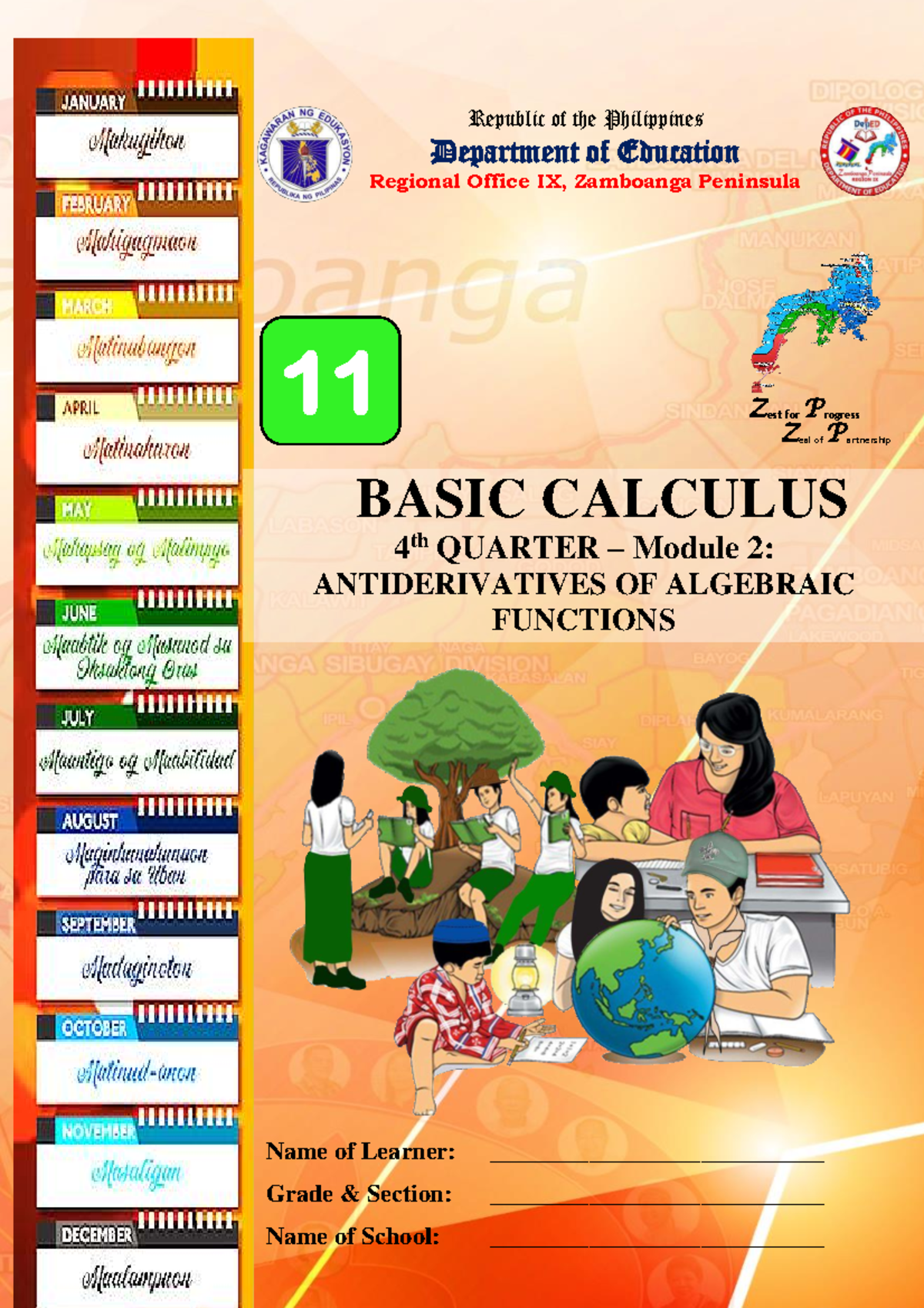 Basic Calculus Grade 11 Q4 Module 2: Antiderivatives of Algebraic ...