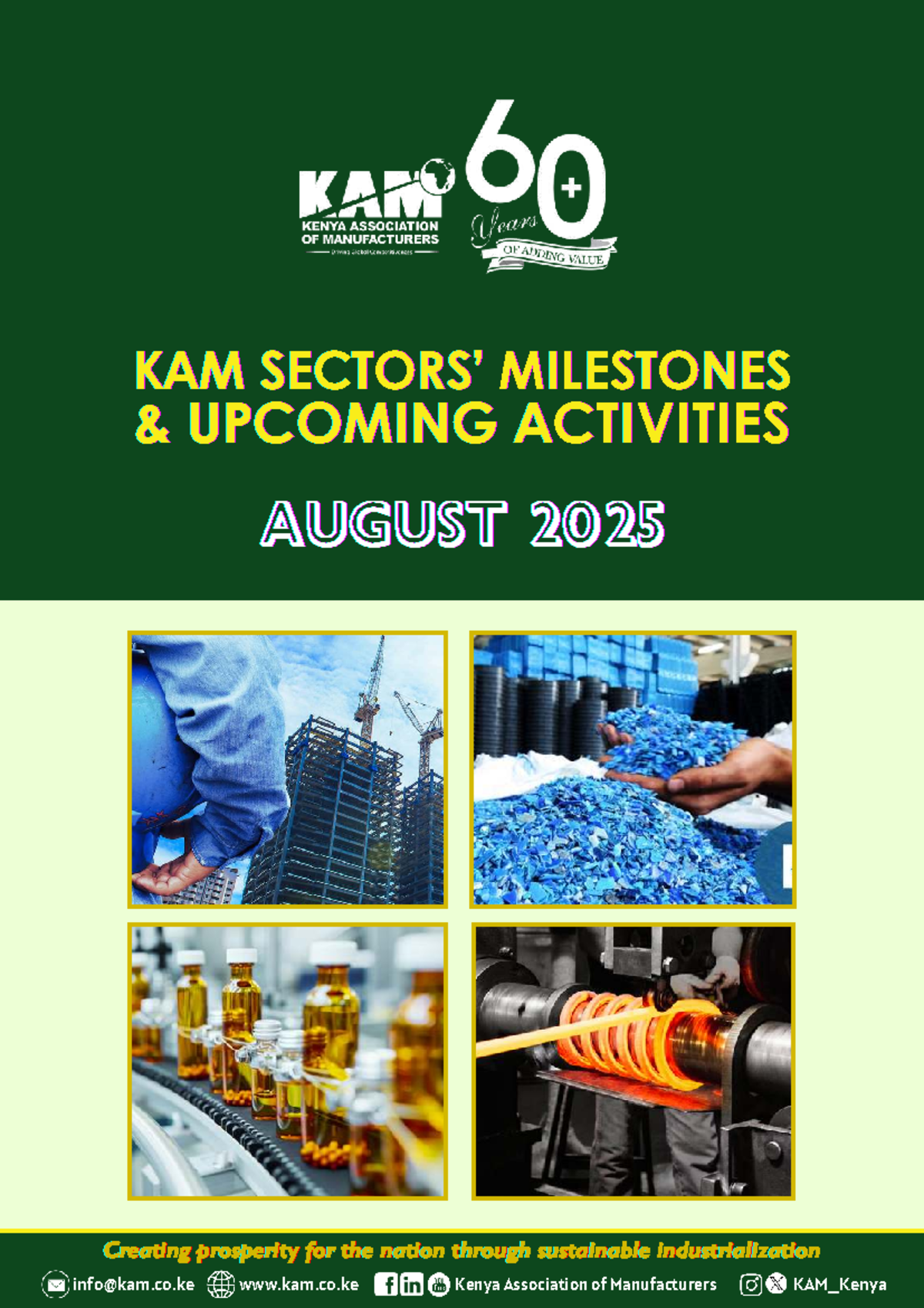 KAM Sectors Report: Upcoming Activities & Insights - August 2025 - Studocu