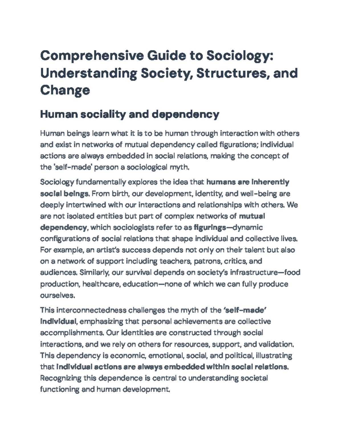 Comprehensive Guide to Sociology (SOC101): Exploring Social Structures ...