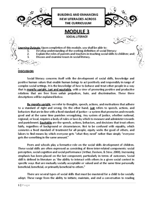 Module 4 Integrating New Literacies in the Curriculum - MODULE 4 ...
