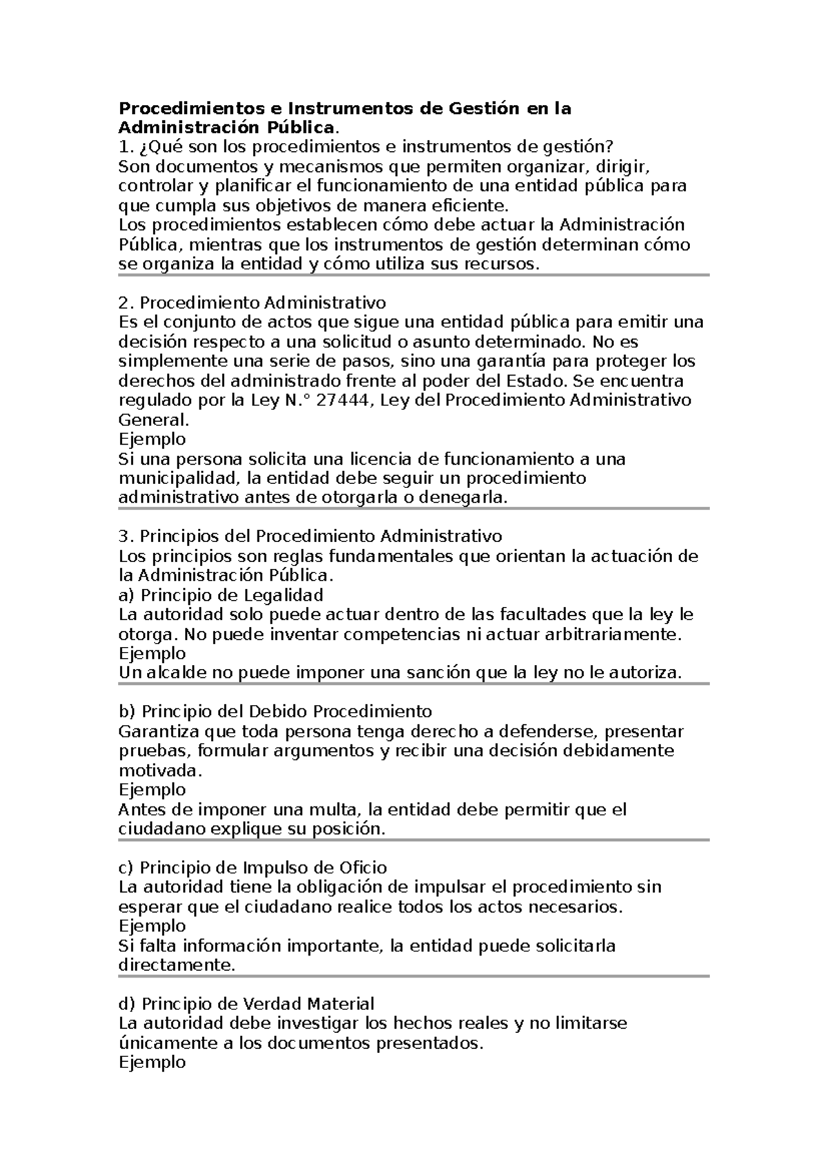 Balotario de Admi 2: Procedimientos e Instrumentos de Gestión Pública ...