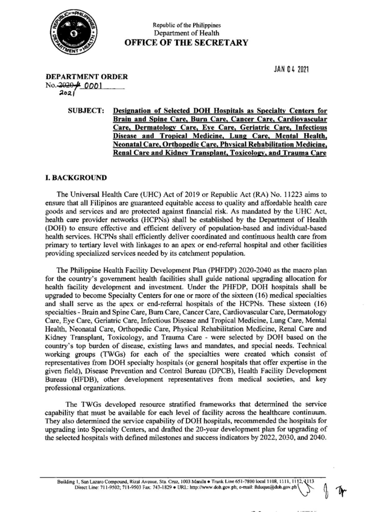 AO 2016-0042 Annex B Planning and Design Guidelines for Hospitals and ...