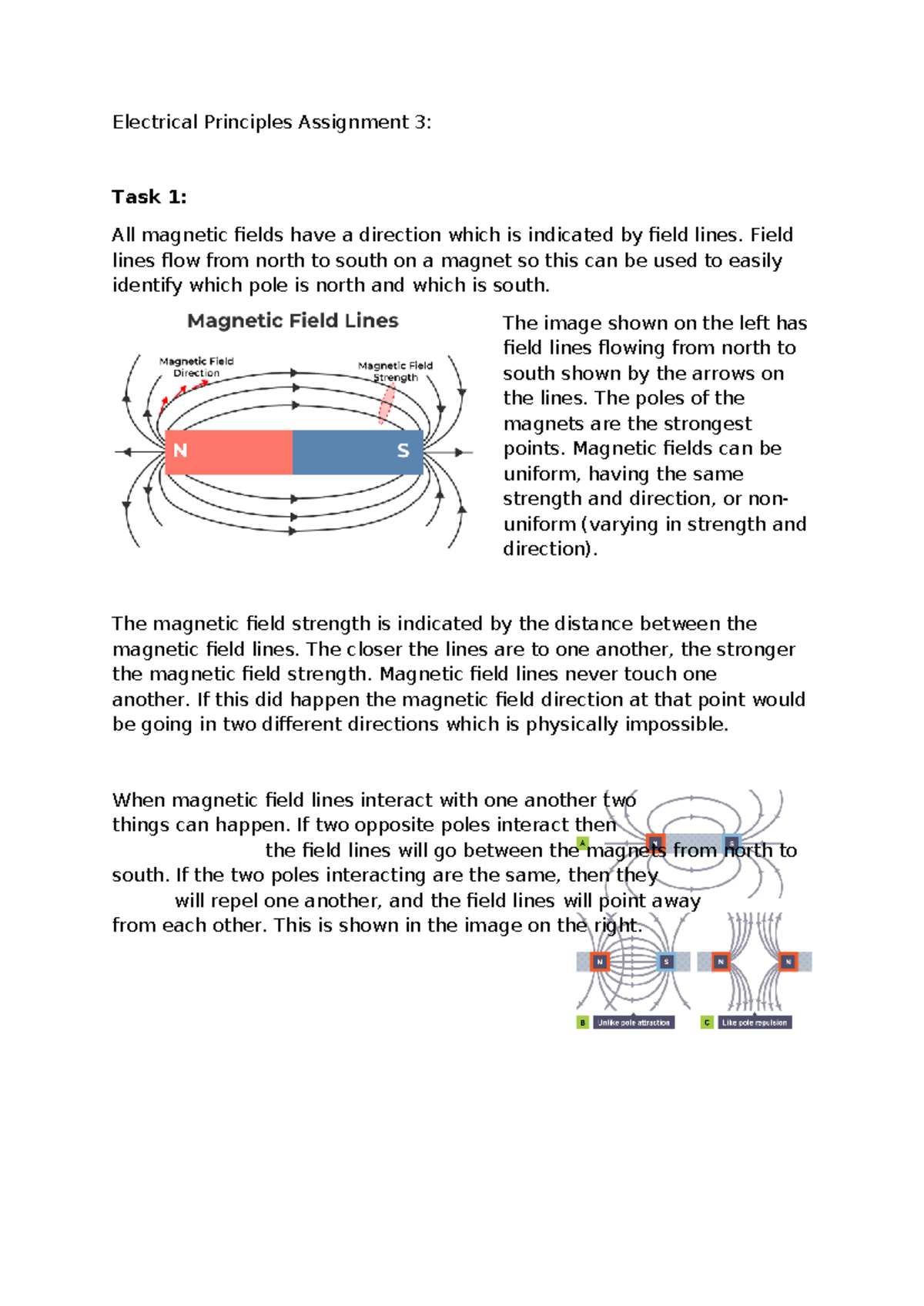Electrical Principles Assignment 3: Magnetic Fields and Induction - Studocu