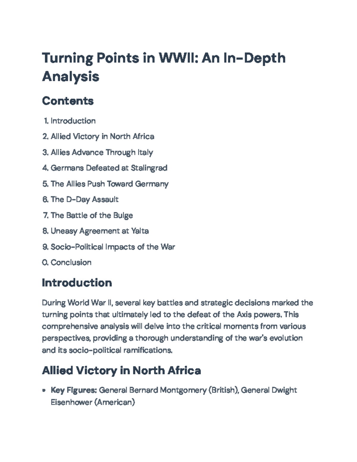 Turning Points in WWII: Key Battles and Socio-Political Impacts ...