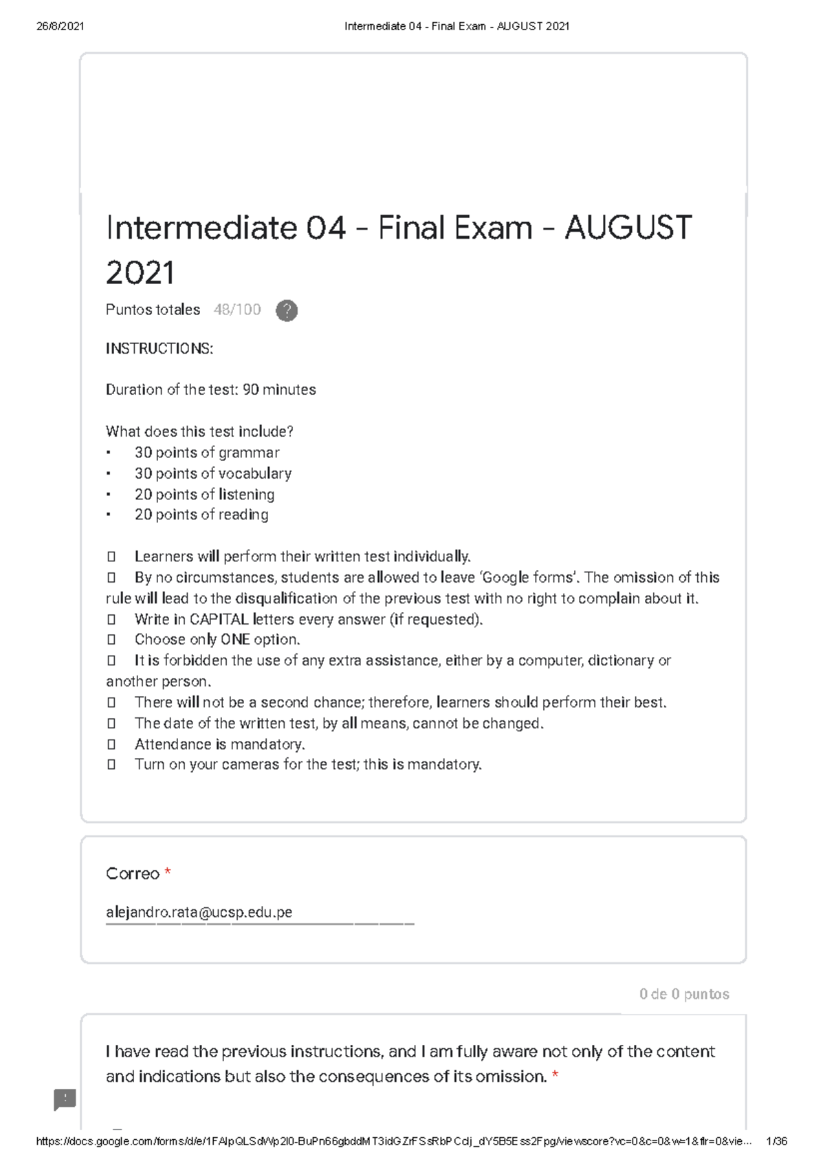 Intermediate 04 - Final Exam Overview - August 2021 Insights - Studocu