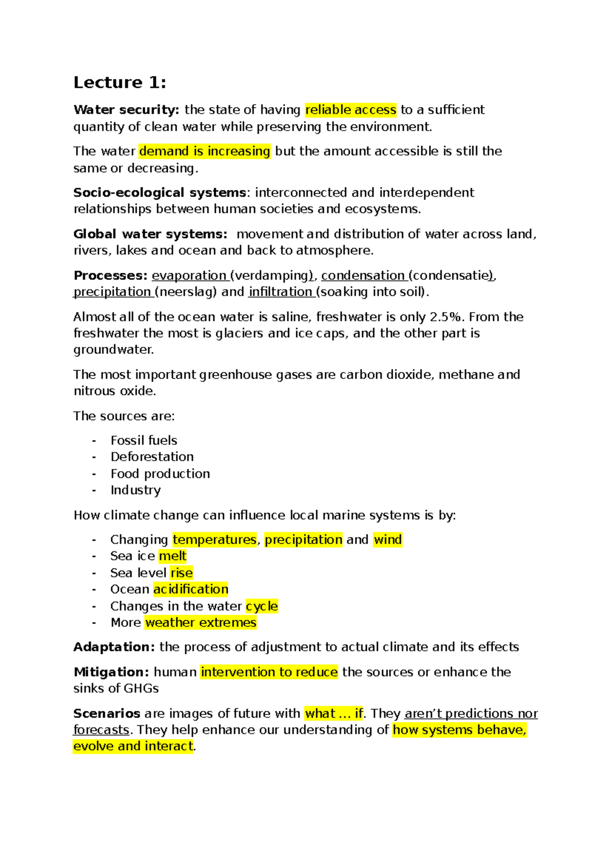 Lecture 1: Global Water Systems and Climate Change Overview (Course ...