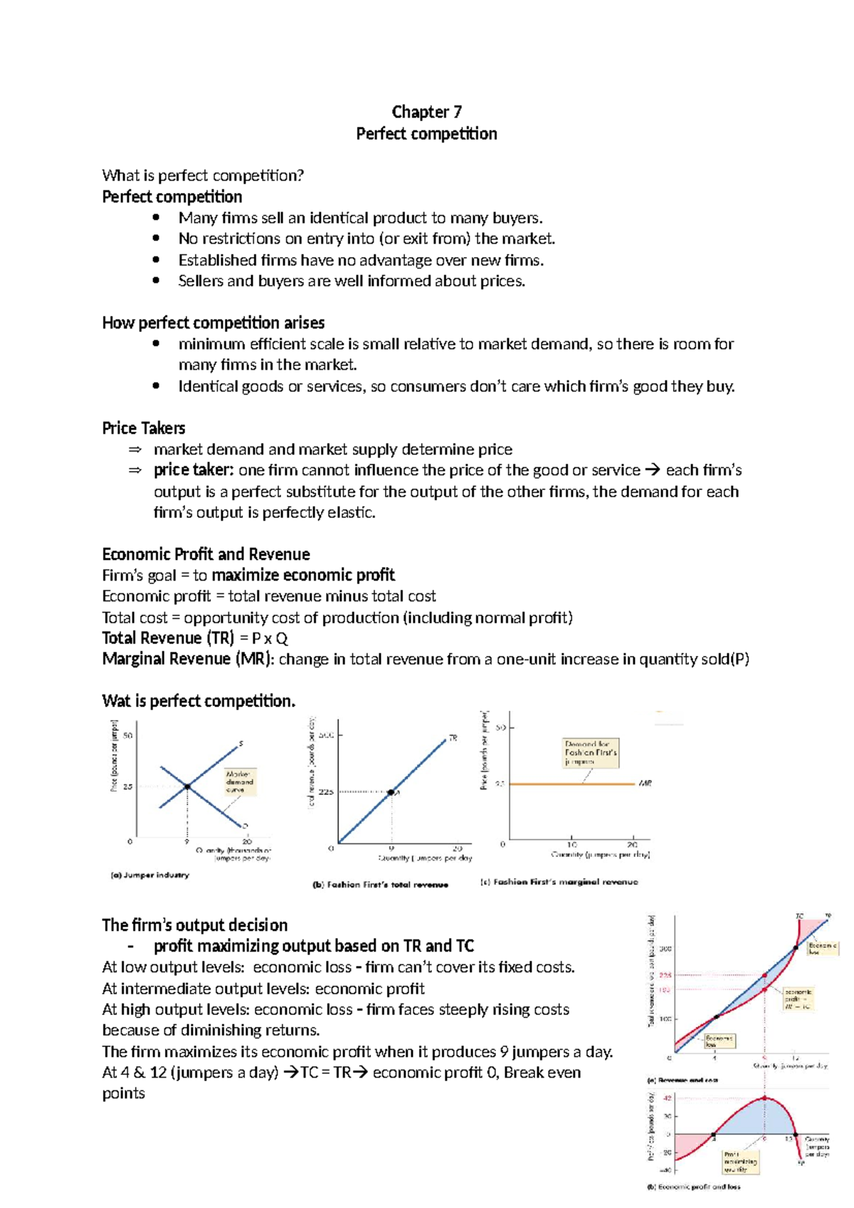 Chapter 7 - Perfect Competition: Key Concepts & Analysis - Studocu