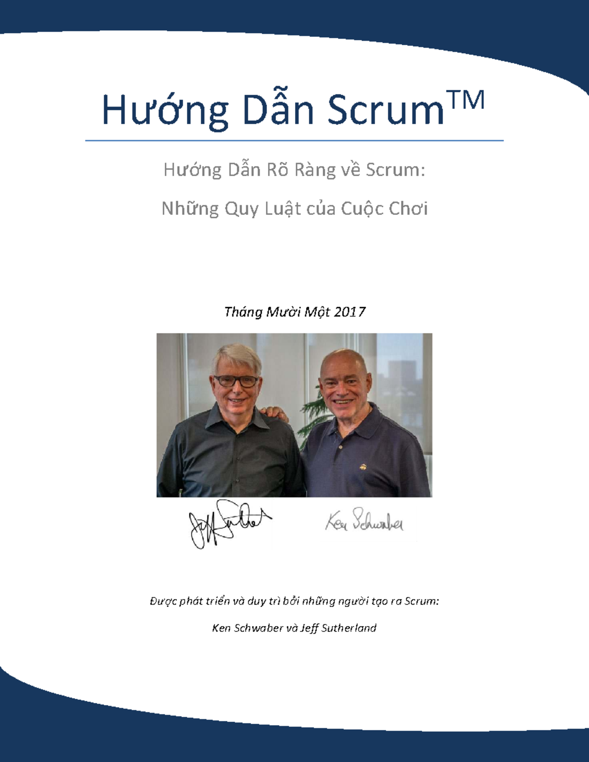 Hướng Dẫn Chi Tiết về Scrum (02) - Ken Schwaber & Jeff Sutherland - Studocu