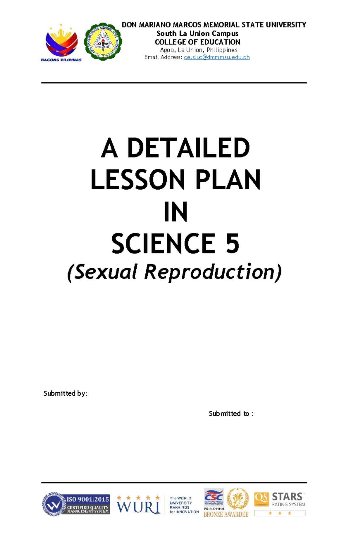 Detailed Lesson Plan in Science 5: Sexual Reproduction (DLP) - Studocu