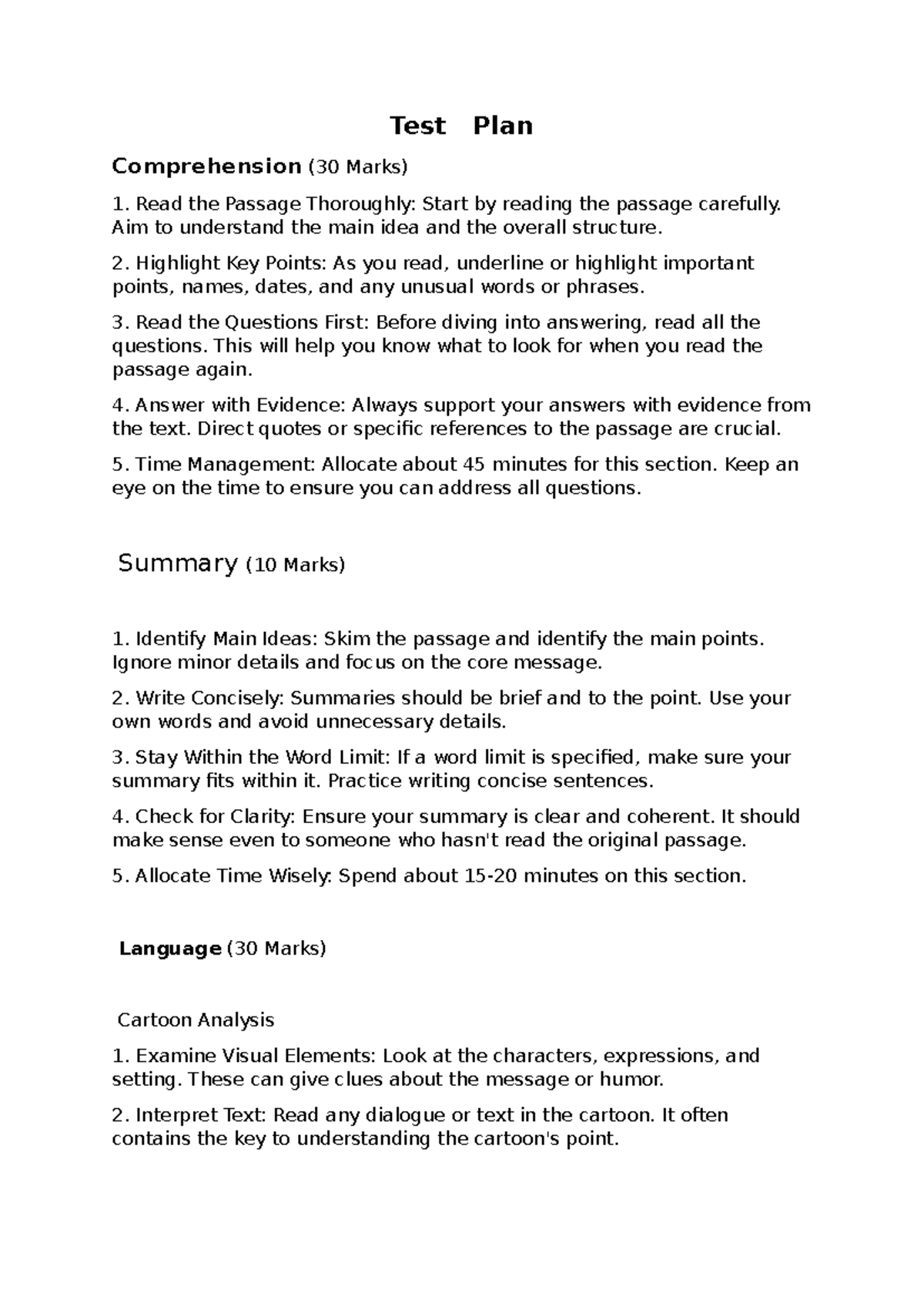 English P1 Final Exam Study Notes: Comprehension & Language Techniques ...