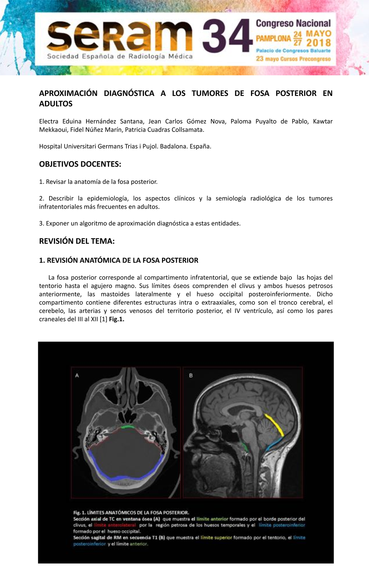 Aproximación Diagnóstica a Tumores de Fosa Posterior en Adultos - Studocu