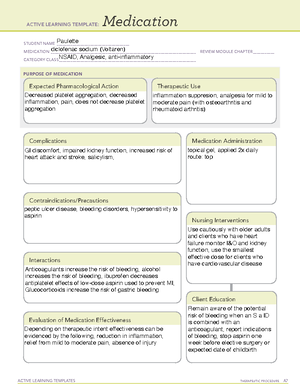 Drug card - nitroglycerin (lab) 2 - ACTIVE LEARNING TEMPLATES ...