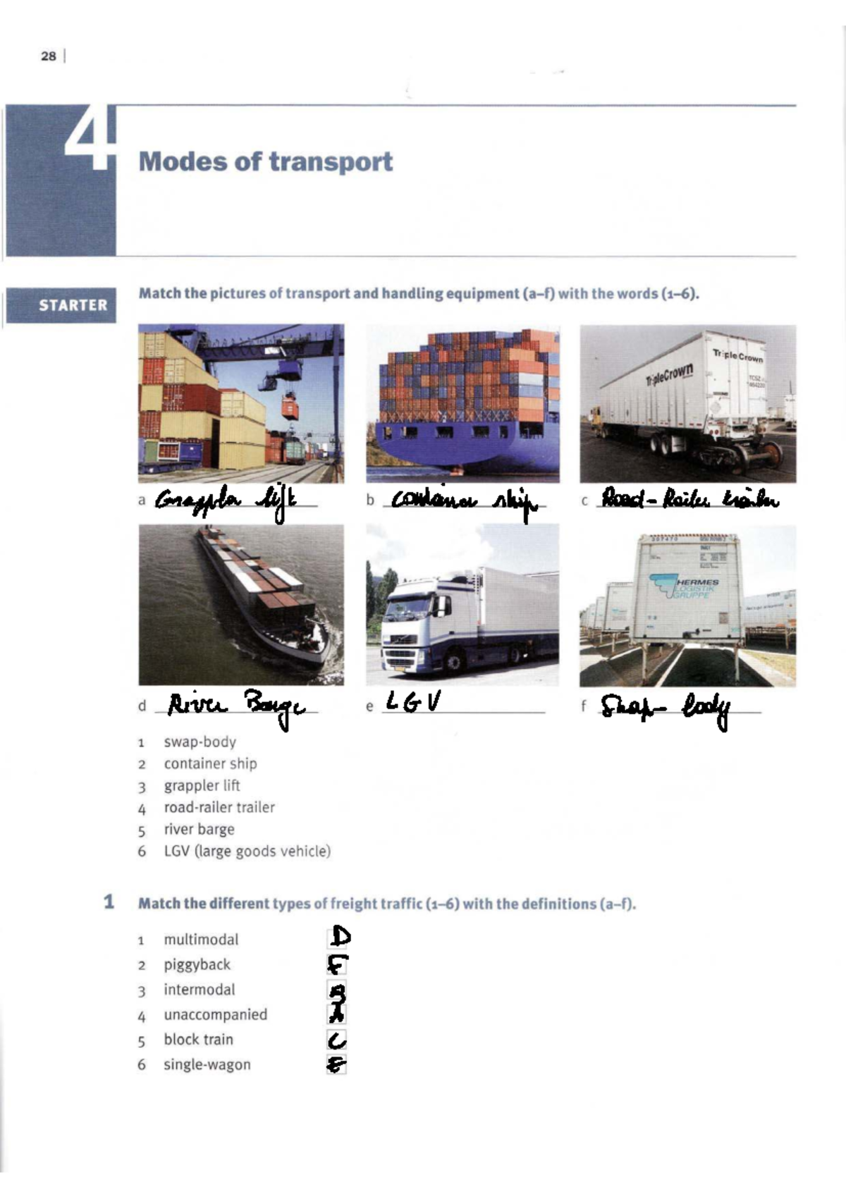 English for Logistics Book Unit 4: Container Handling Techniques - Studocu