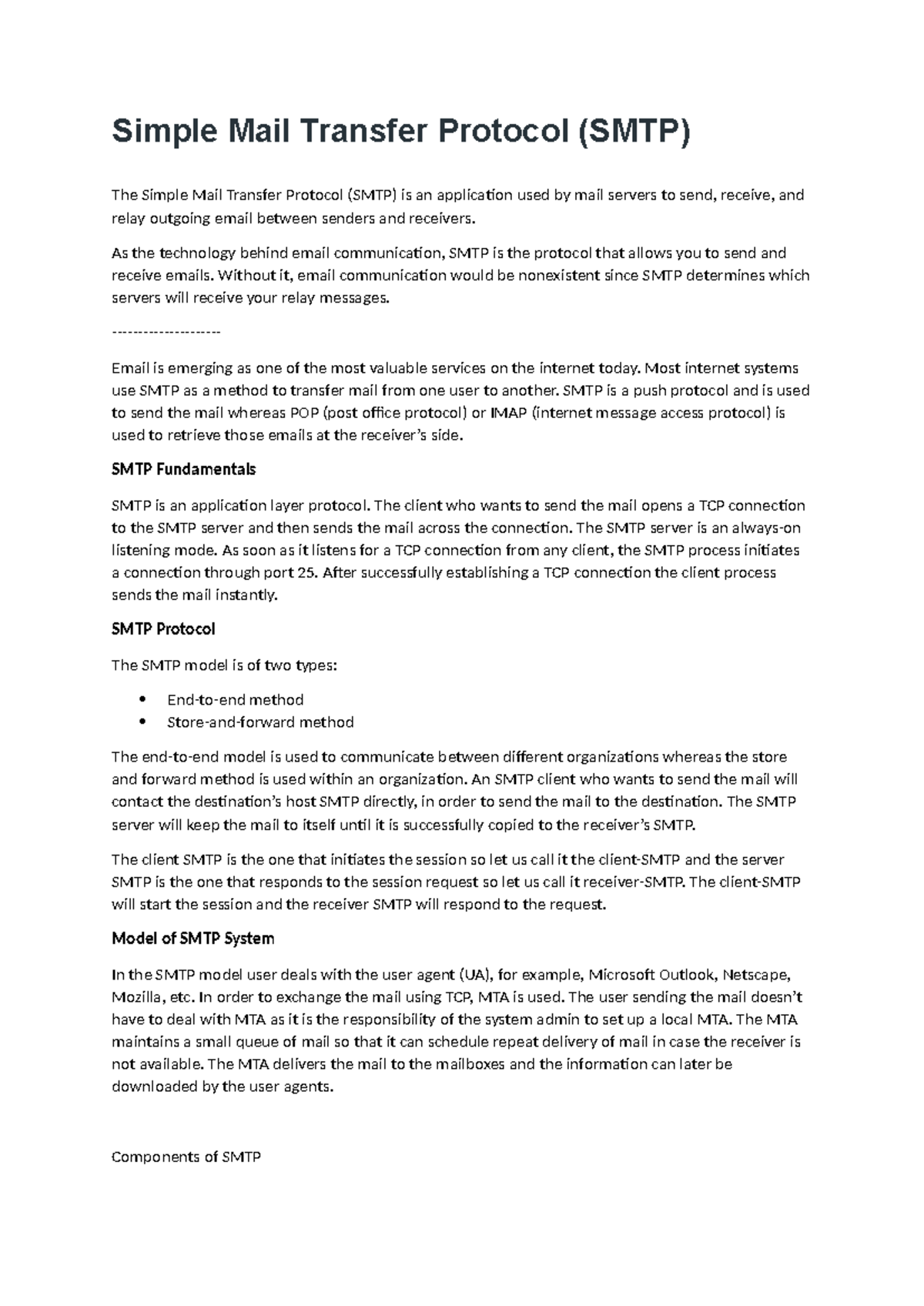SMTP Fundamentals: Understanding the Simple Mail Transfer Protocol ...