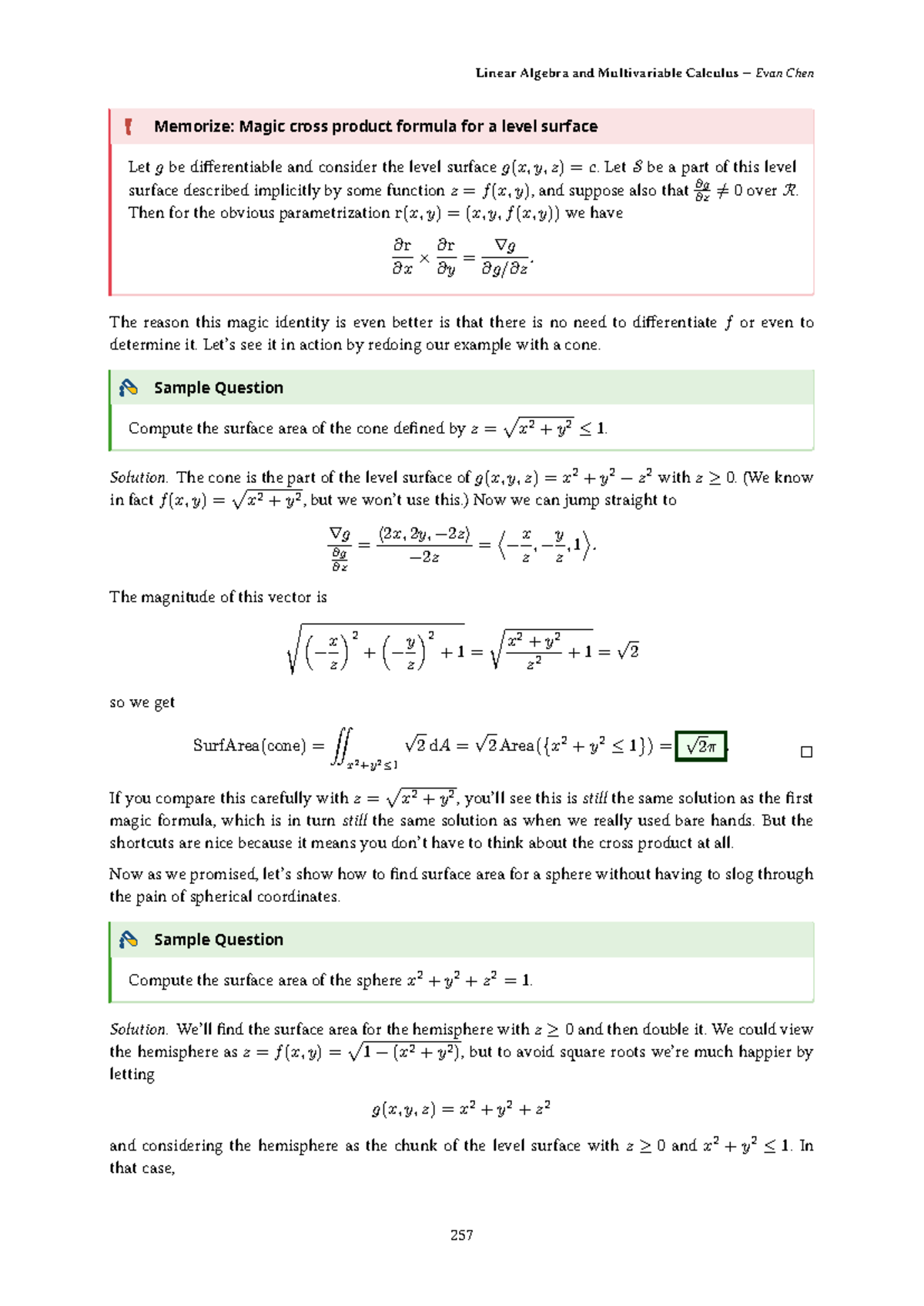Linear Algebra & Multivariable Calculus: Magic Cross Product Formula ...