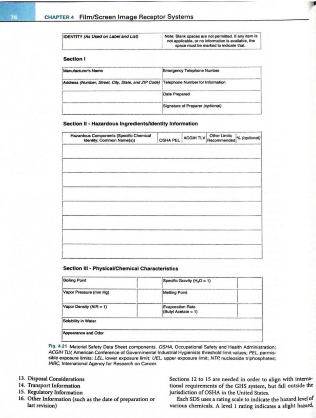 CHAPTER 4: Image Receptor Systems Overview and Safety Data - Studocu
