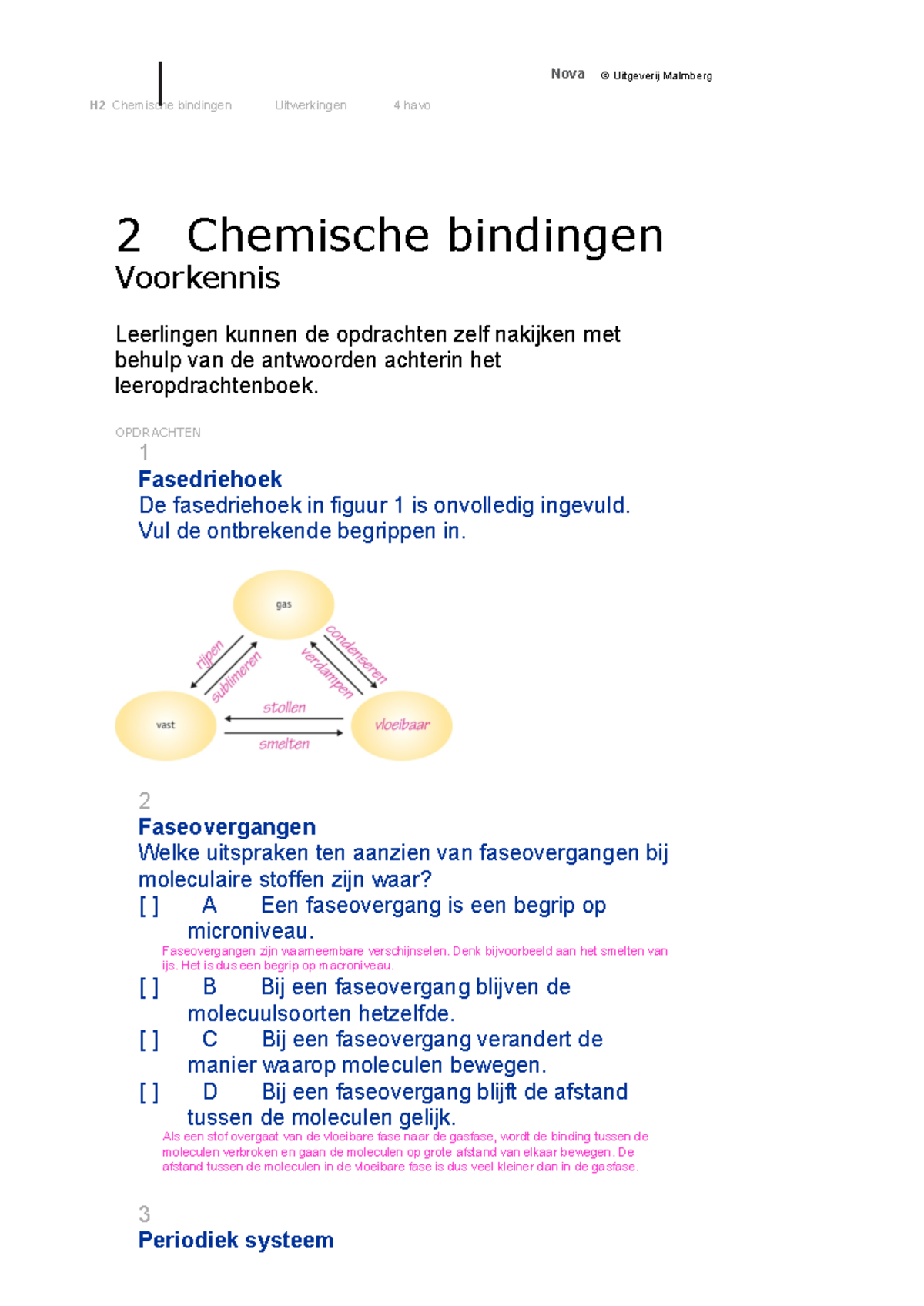 H2 Chemische Bindingen Uitwerkingen 4 Havo - Lesmateriaal en Opdrachten ...