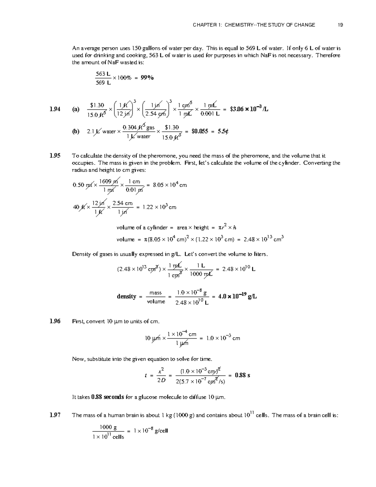CHAPTER 1: WATER USAGE & DENSITY CALCULATIONS (CHEM 101) - Studocu