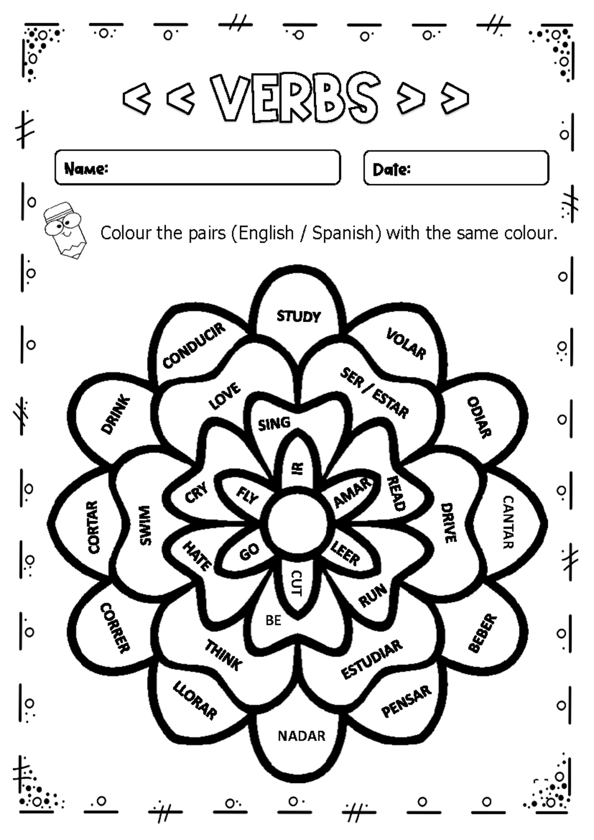 Verbs and Nouns Colouring Activities - GRACIAS - Studocu