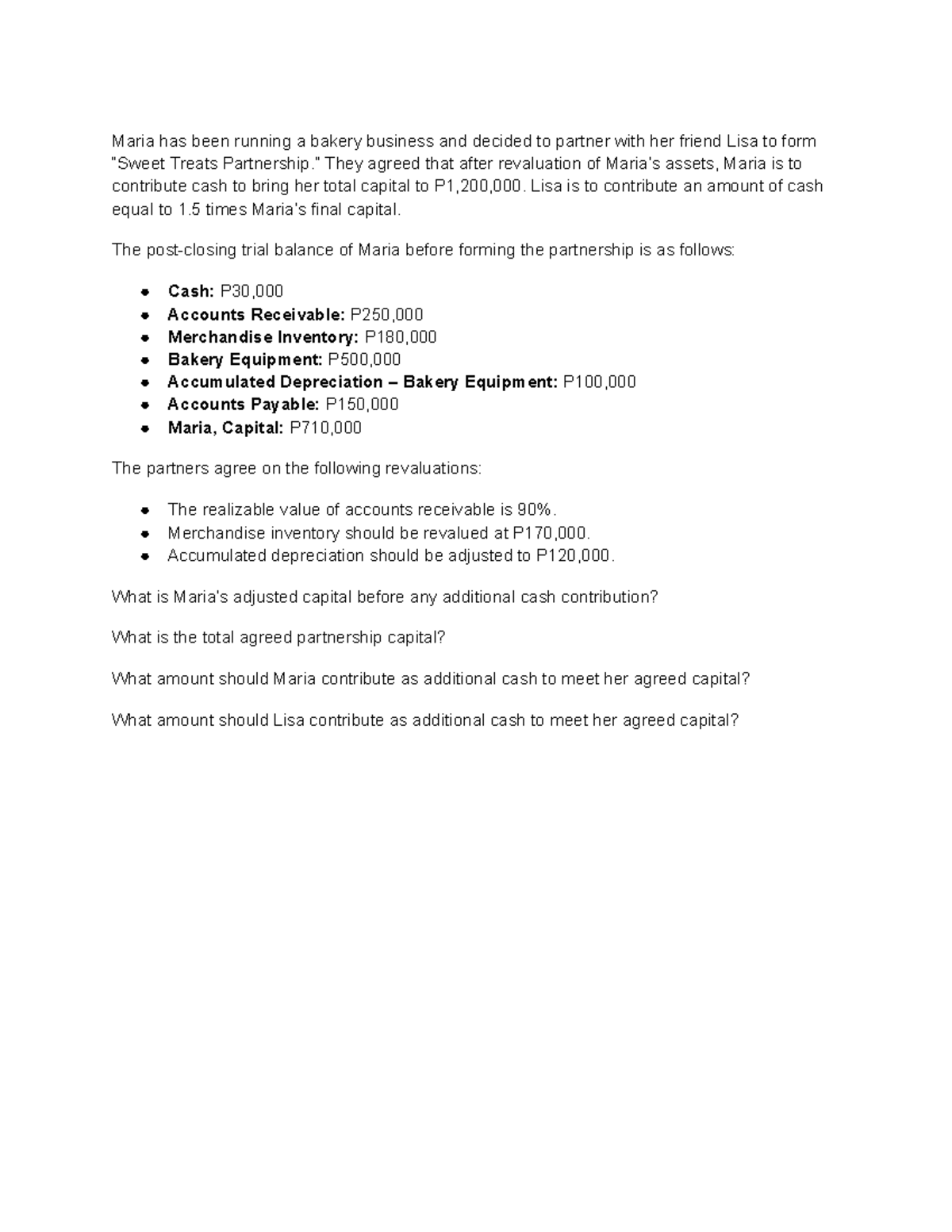 PF - Q5 - Partnership Formation in Basic Accounting 1 Analysis - Studocu