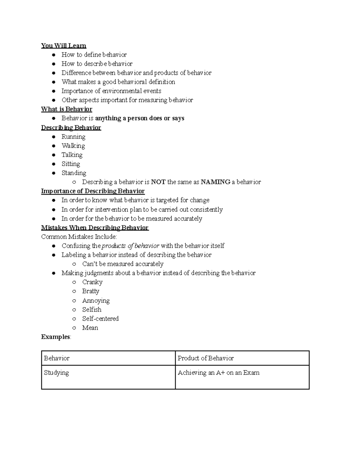 Understanding Behavior - ReThink Module 18 - Studocu
