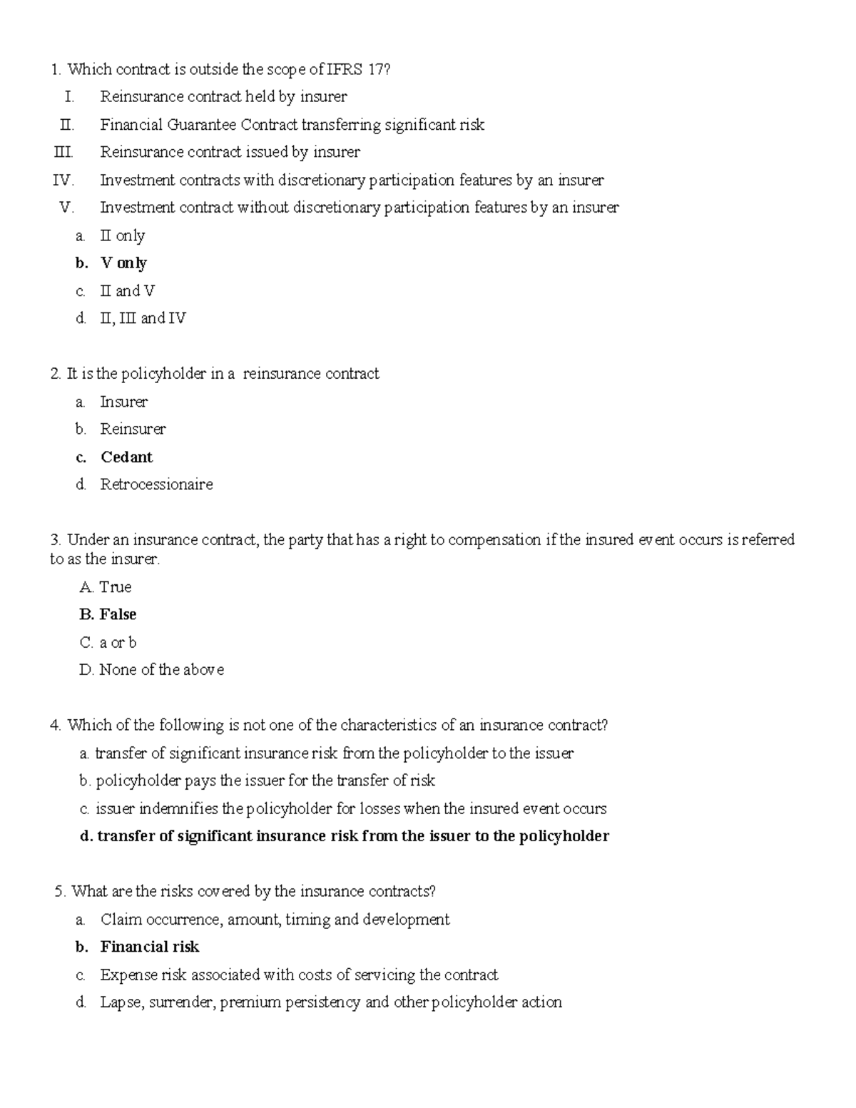 Insurance Contracts: Key Concepts and IFRS 17 Overview - Studocu