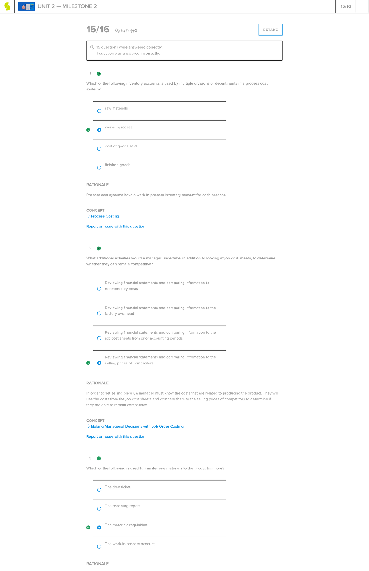 Unit 2 - Milestone 2 - Insights on Managerial Accounting Concepts - Studocu