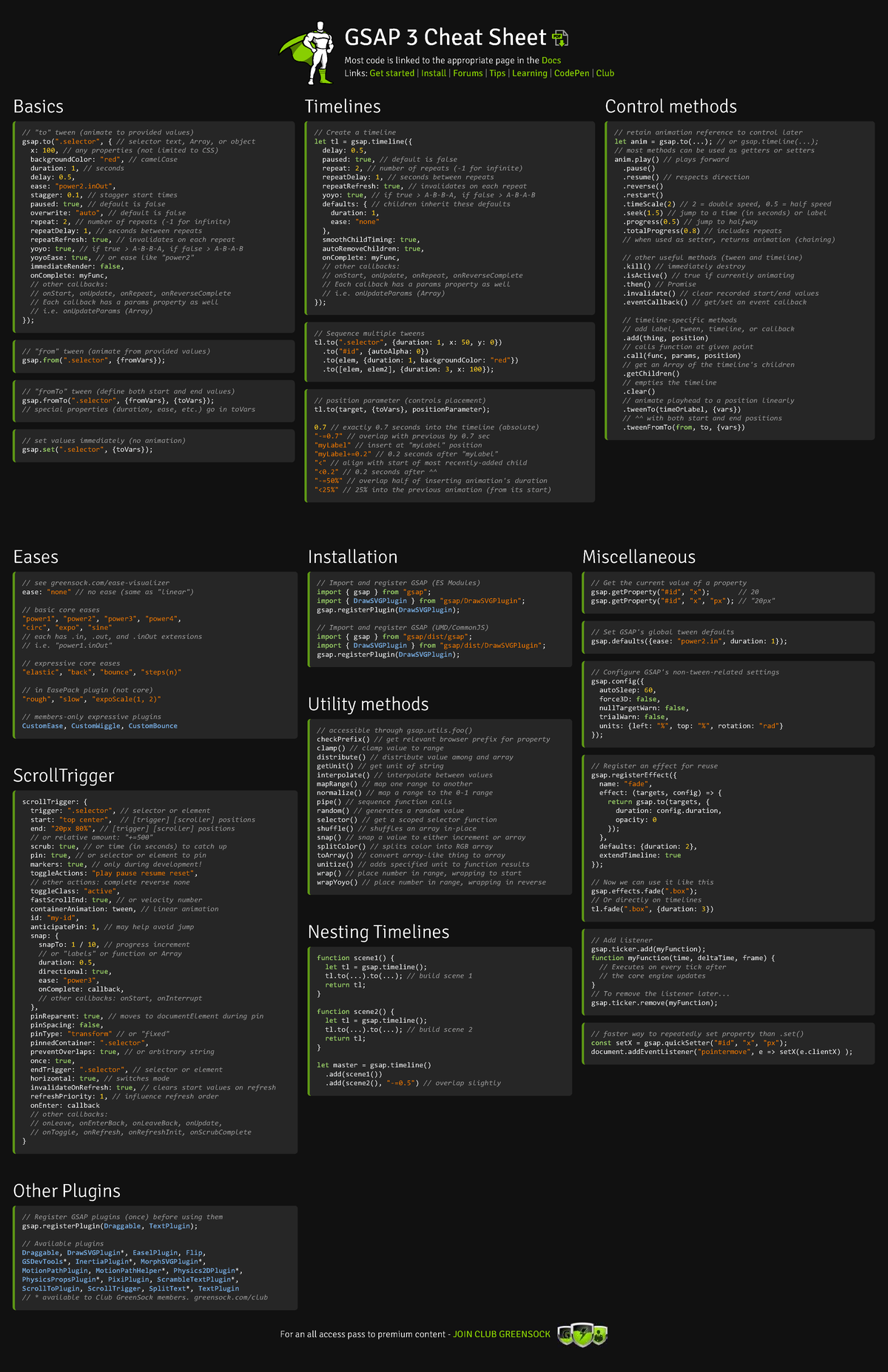GSAP 3 Cheat Sheet: Quick Reference for Animations and Timelines - Studocu
