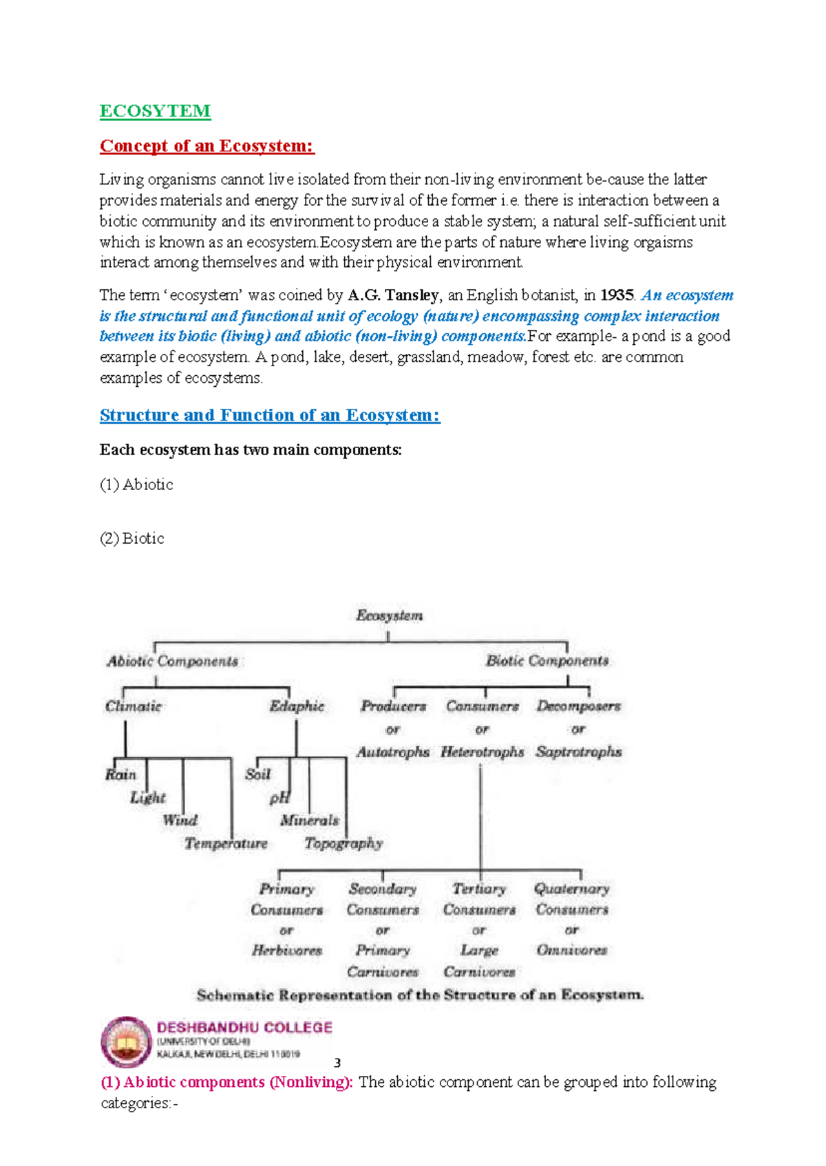 ECOSYTEM ECOSYSTEM Dynamics: Energy Flow, Succession & Nutrient Cycles ...