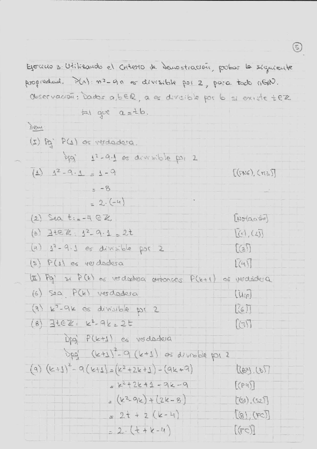 Parcial 5-5: Ejercicio 3 sobre el Criterio de Demostración y ...