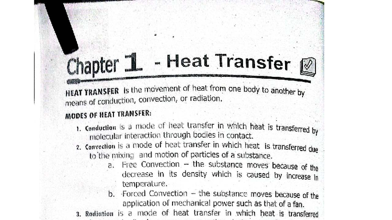 Chapter 1: Heat Transfer Concepts and Applications (ENGR 101) - Studocu