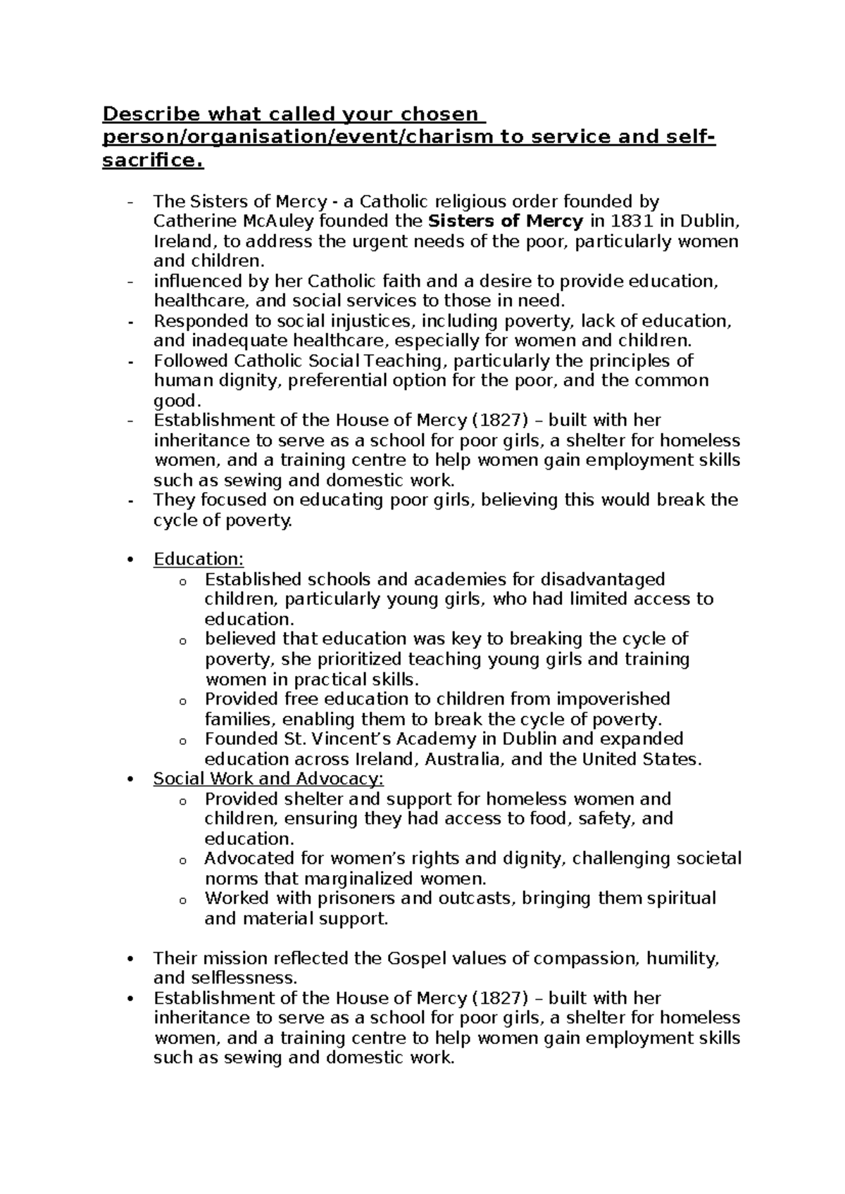 Sisters of Mercy: Service, Social Justice, and Ethical Values Explained ...