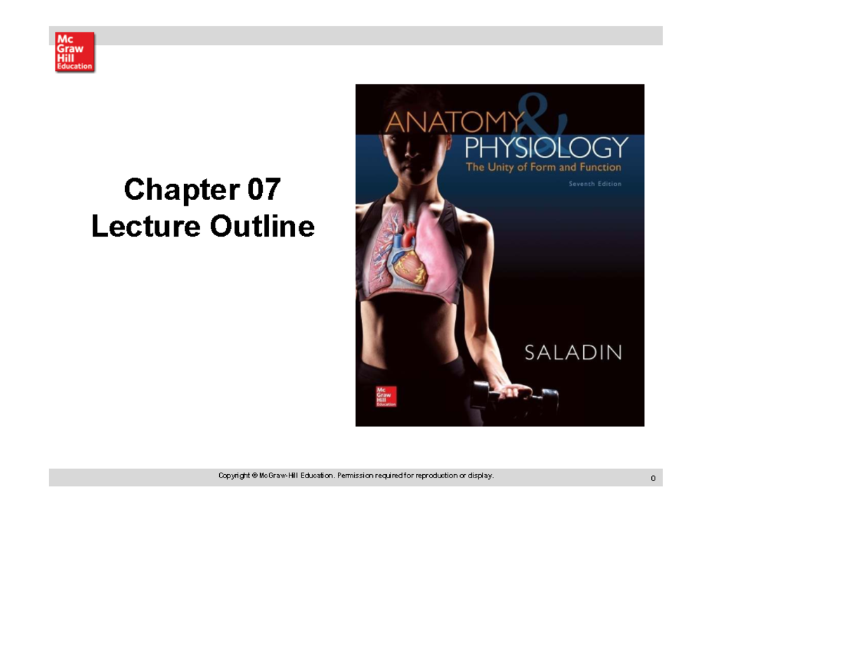 Skeletal System - Chapter 07 Lecture Notes on Bone Structure and ...