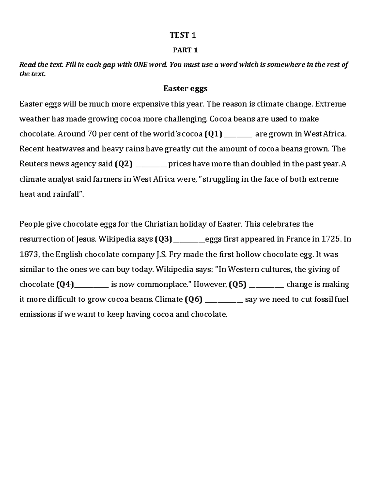 Multilevel Mock Test 1: Listening Practice - Multi-Level - Studocu