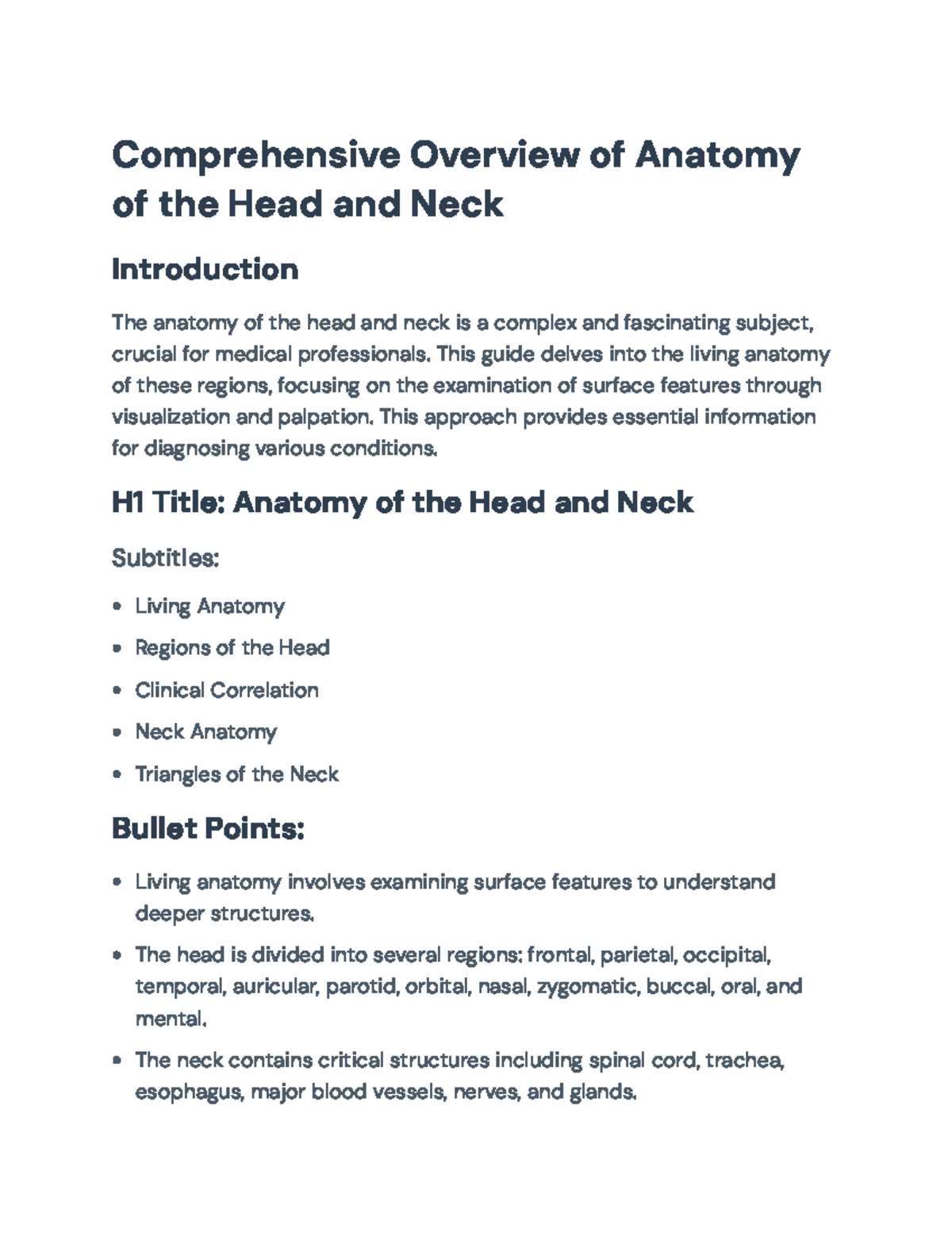 Comprehensive Guide to Anatomy of the Head and Neck - Comprehensive ...